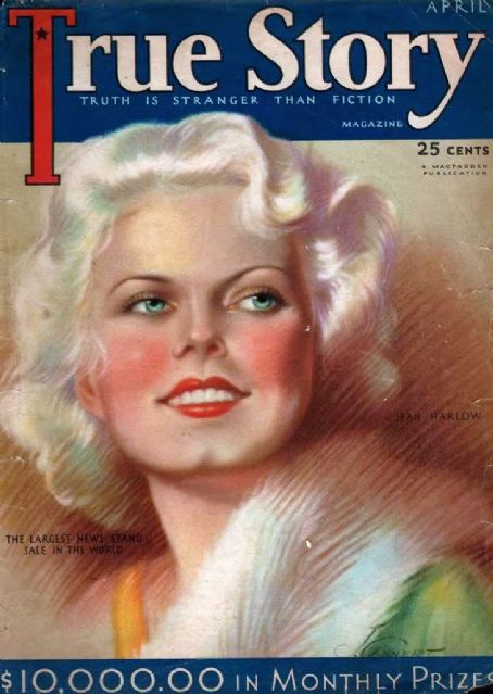 Jean Harlow, True Story Magazine April 1931 Cover Photo - United States Jean Harlow, True Story Magazine April 1931 Cover Photo - United States