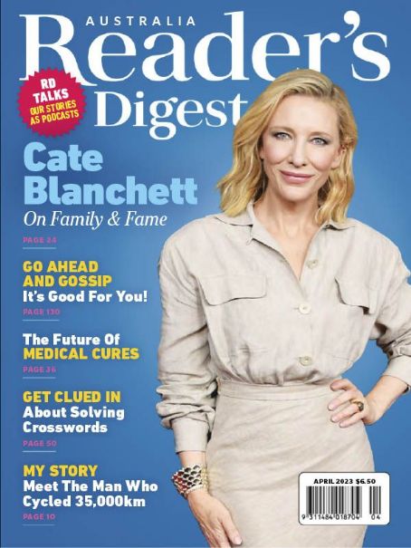 Cate Blanchett, Reader's Digest Magazine April 2023 Cover Photo - Australia Cate Blanchett, Reader's Digest Magazine April 2023 Cover Photo - Australia