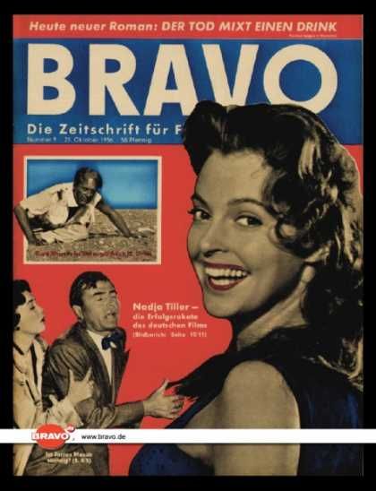 James Mason Nadja Tiller Bravo Magazine 21 October 1956 Cover Photo Germany