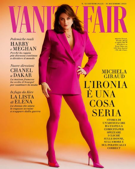 Michela Giraud Vanity Fair Magazine 21 December 2022 Cover Photo Italy